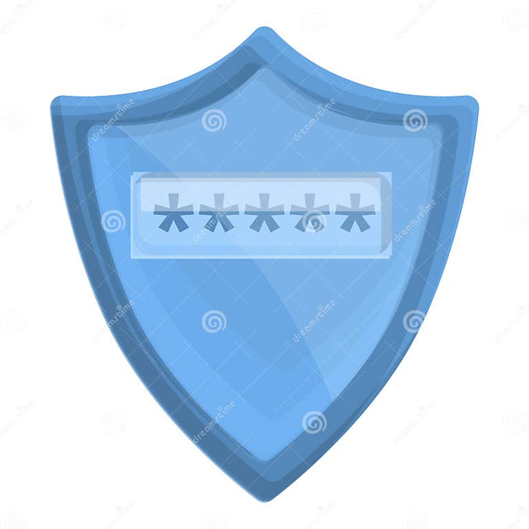 Cipher Shield Icon, Cartoon Style Stock Vector - Illustration of cypher ...