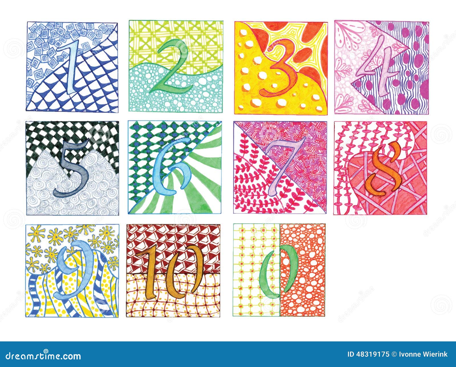 Ciphers Hand Drawn Cartoon Vector | CartoonDealer.com #48319175