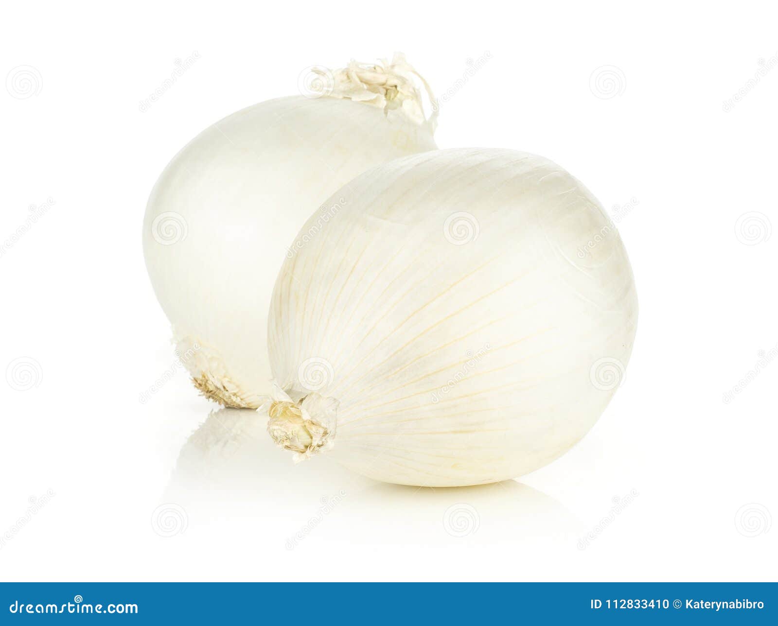 Cipolla Bianca Fresca Su Bianco Fotografia Stock - Immagine di grezzo ...