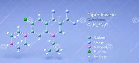 Ciprofloxacin Molecule, Molecular Structures, Quinolone, 3d Model ...