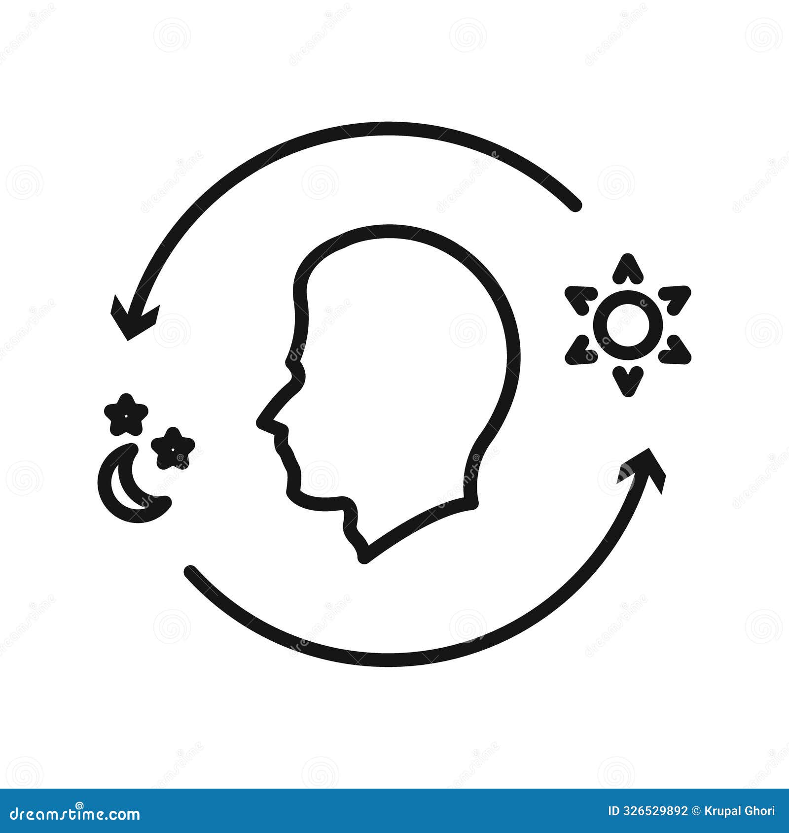 Circadian Rhythms Icon Black And White Vector Outline Sign ... Circadian Rhythms Icon Black And White Vector Outline Sign ...