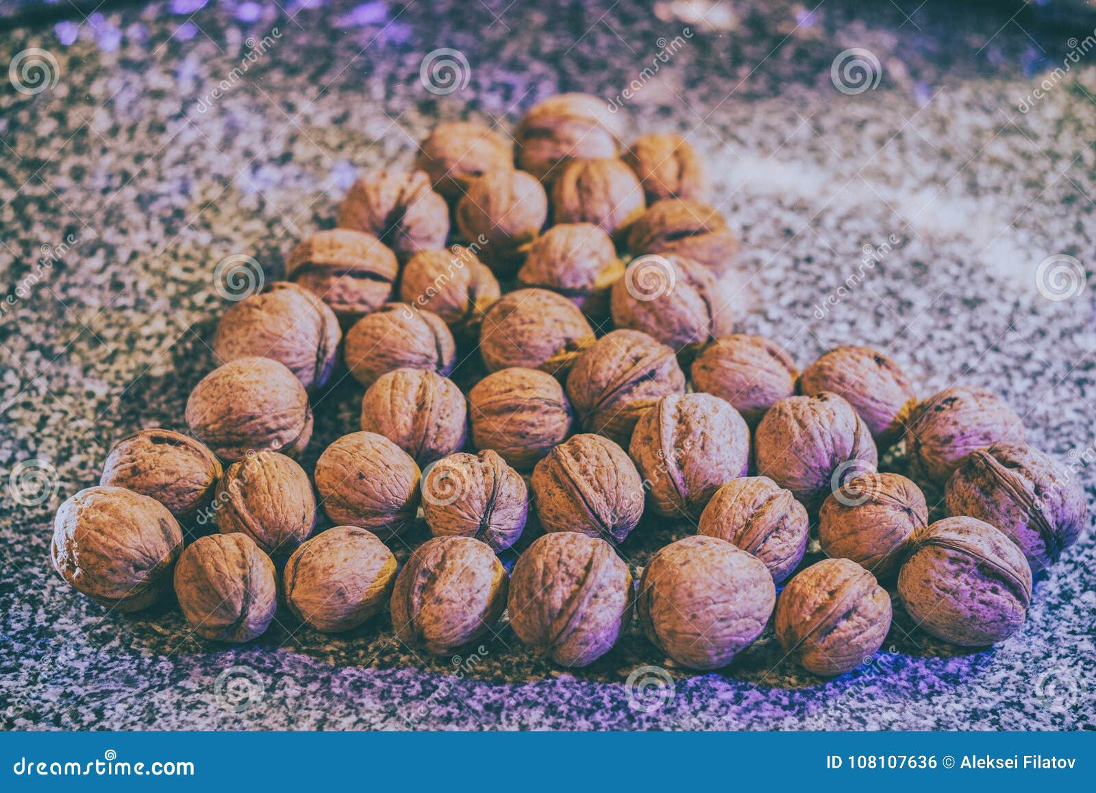 Circassian Walnut from the Heart Stock Photo - Image of grunge, brown ...
