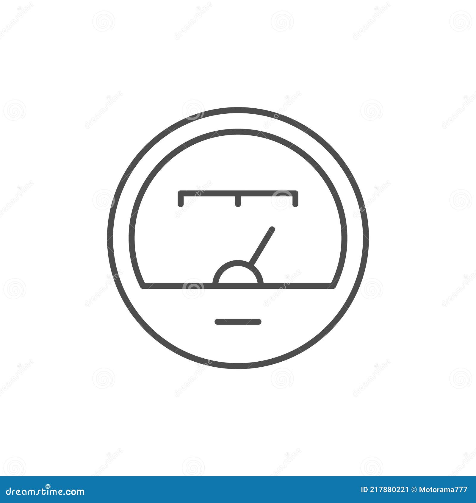 Outline Gauge Vector Icon. Isolated Black Simple Line Element ...