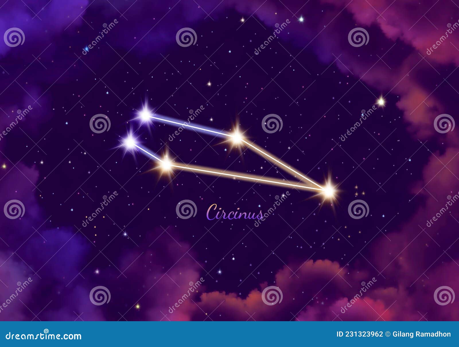 Illustration Image of the Constellation Circinus Stock Illustration ...
