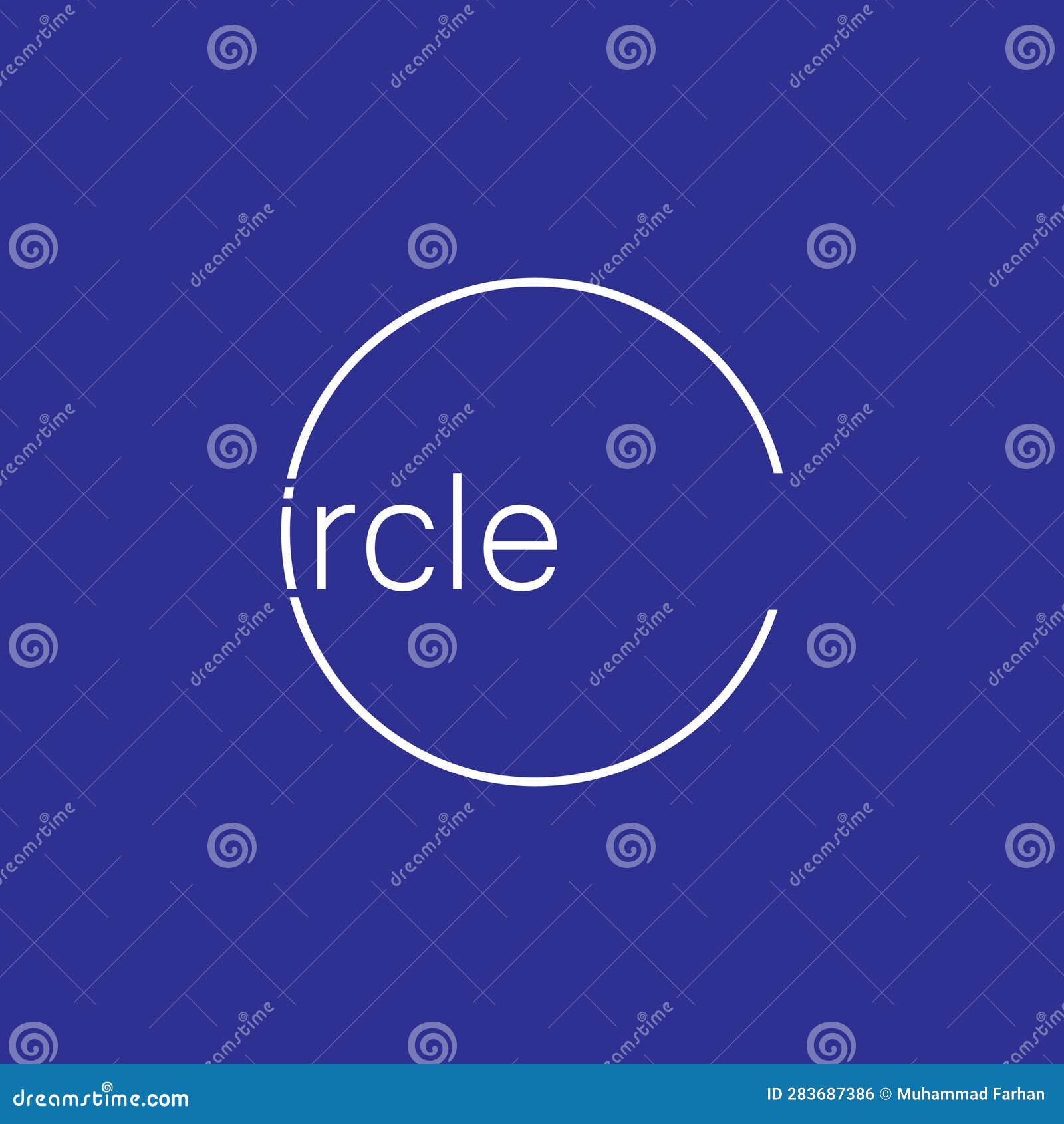 Circle Wordmark Logo Graphic Design Stock Vector - Illustration of ...