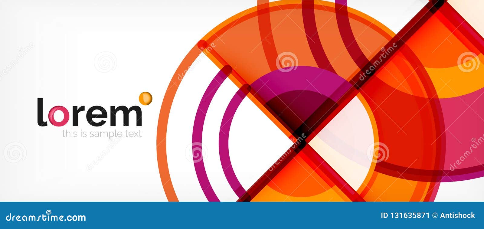 Circle Abstract Background, Bright Colorful Round Geometric Shapes ...