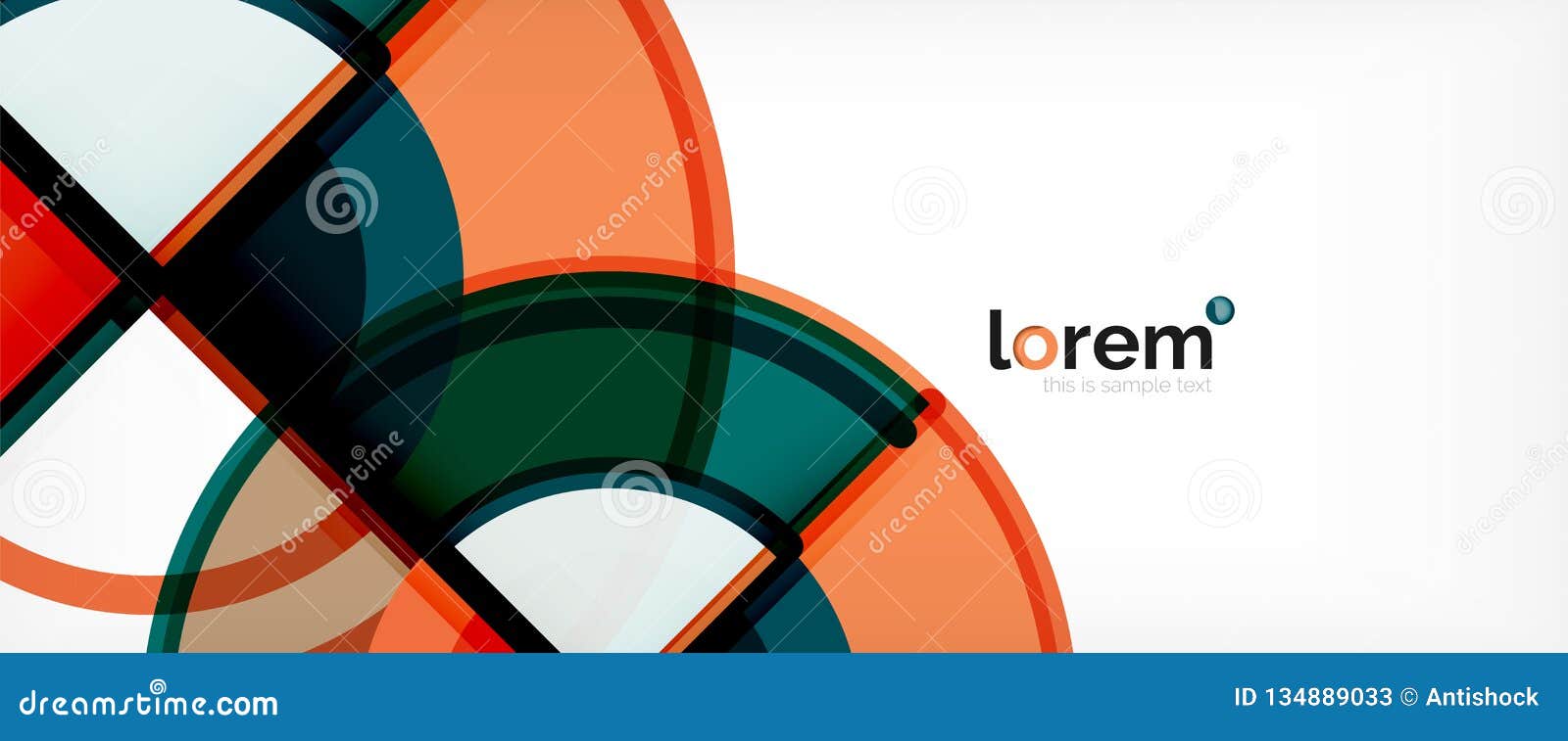 Circle Abstract Background, Bright Colorful Round Geometric Shapes ...