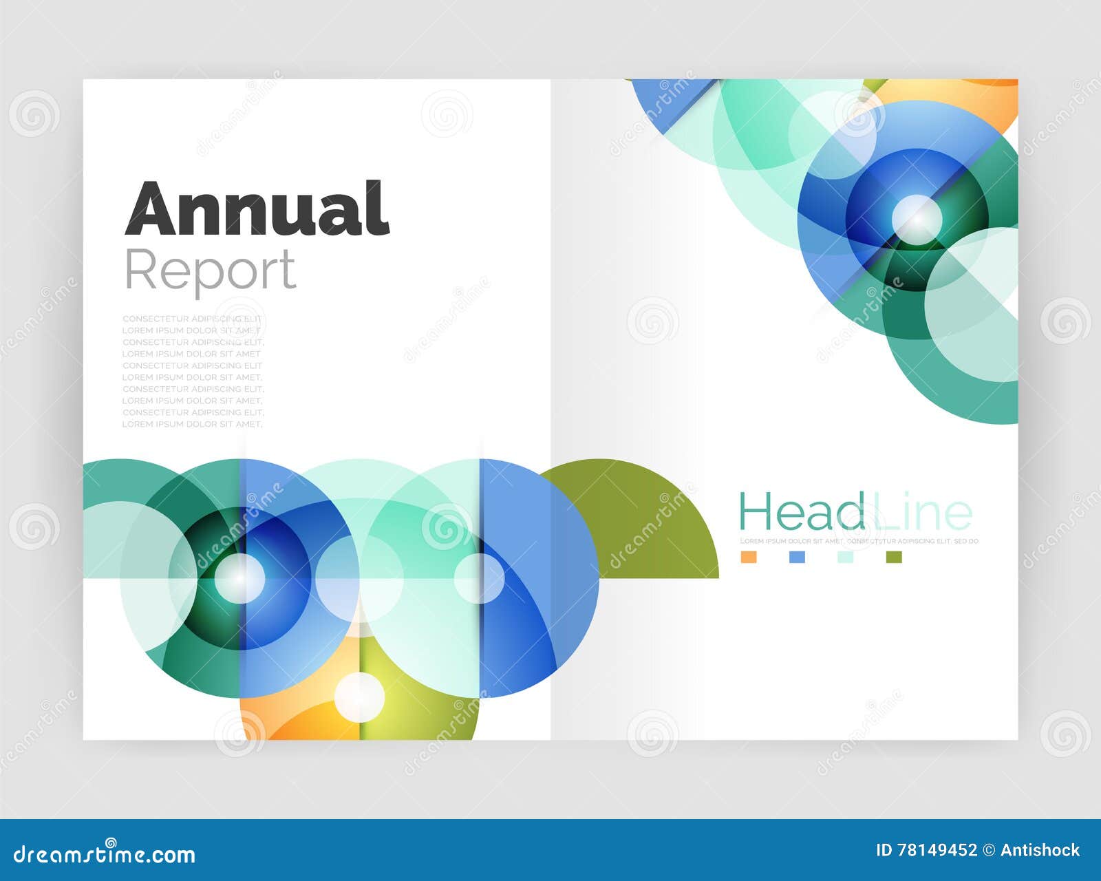 Circle Abstract Background, Business Annual Report Stock Vector ...