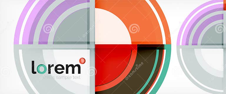 Circle Abstract Background, Geometric Modern Design Template Stock ...