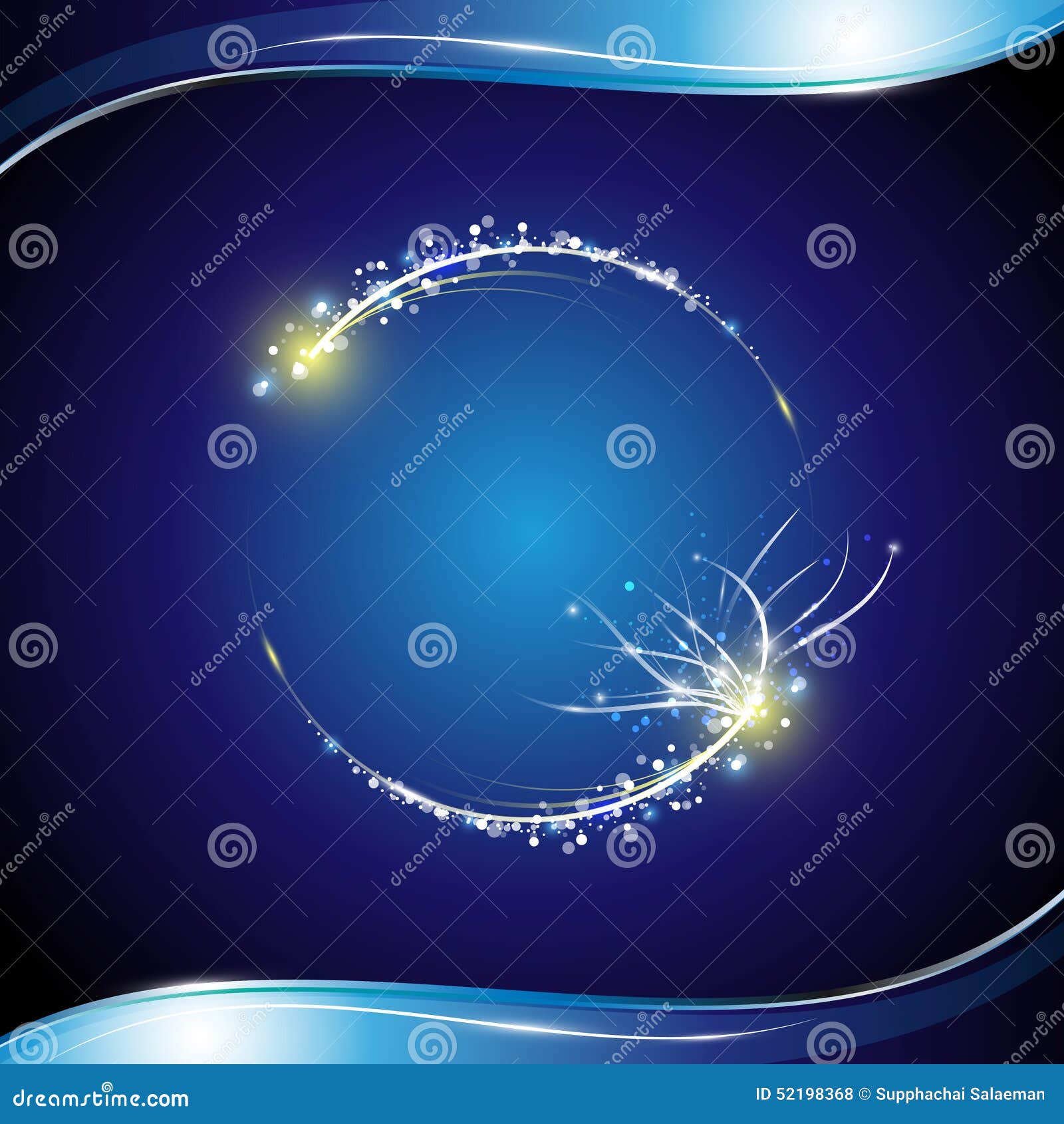 Circle Abstract and Blue Shiny Frame Background Stock Vector ...