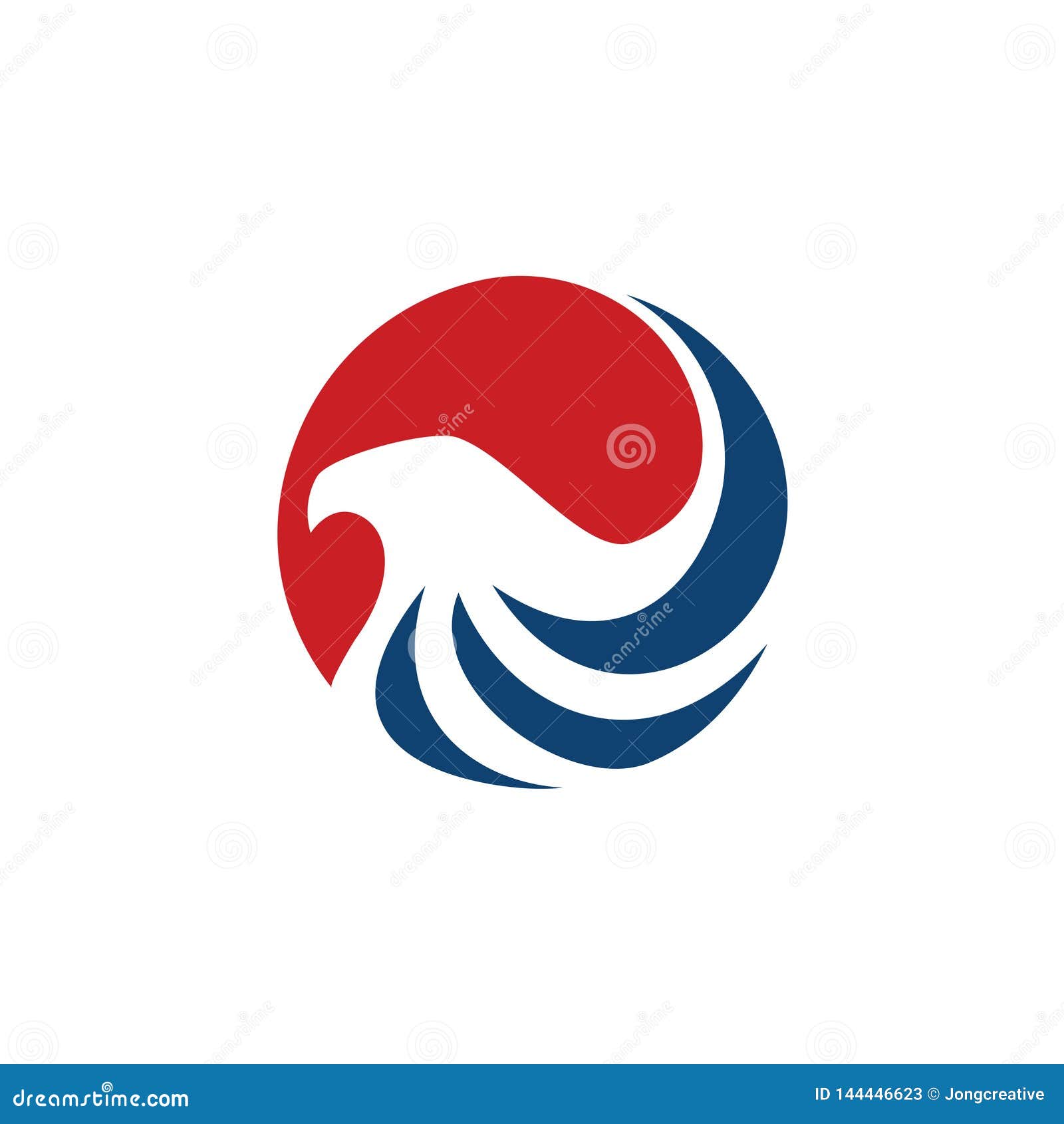 Circle Abstract Eagle Falcon Stripes Logo Symbol Stock Vector ...