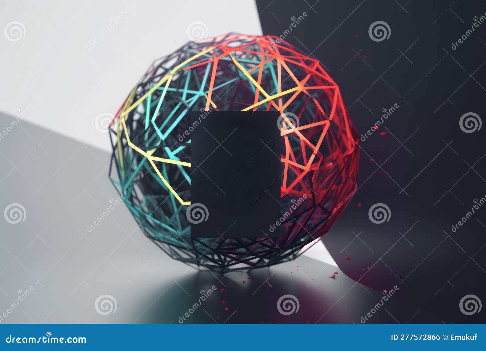 Circle Abstract Logo with Colorful Lines Generative Ai Stock ...