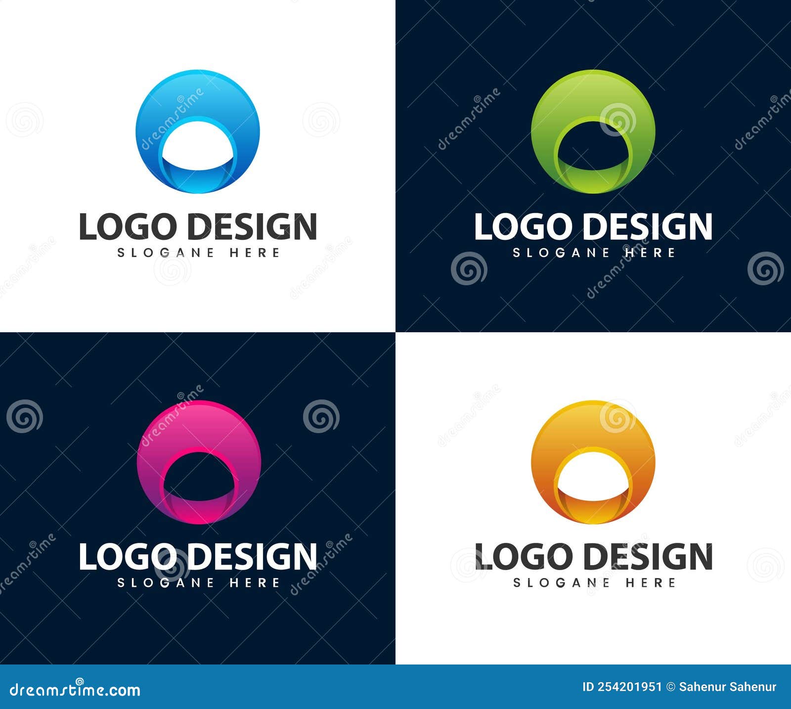 Circle Abstract Modern 3d Logo. Circle Abstract Modern 3d Logo Stock ...