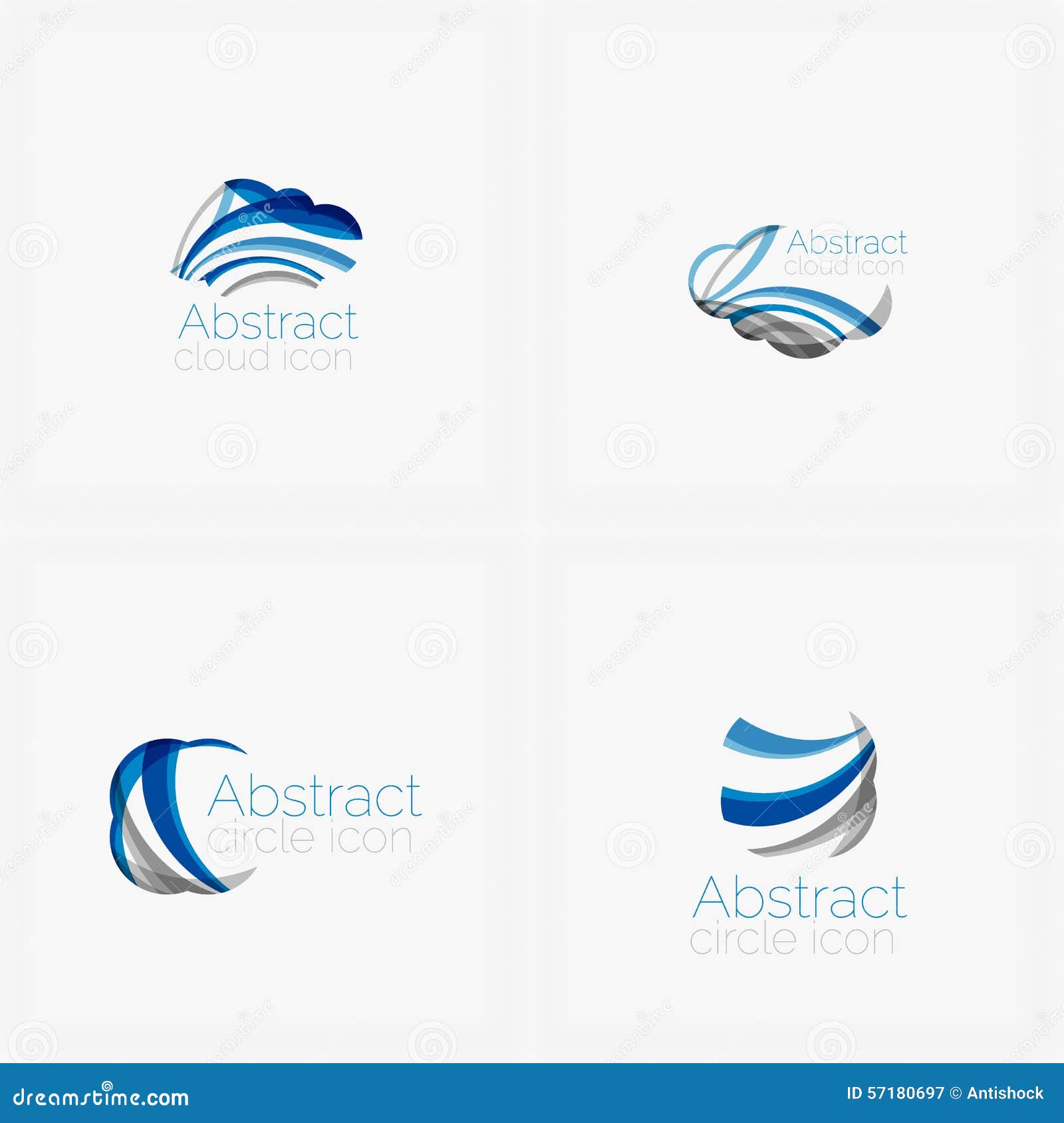 Circle abstract shape logo stock vector. Illustration of company - 57180697