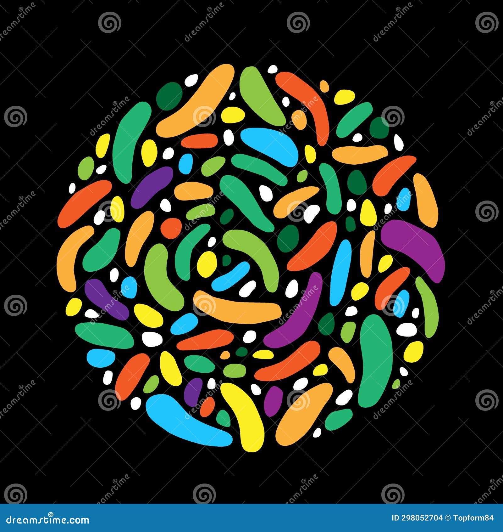 Round Abstract Shape Vector Background, Design Element Stock Vector ...