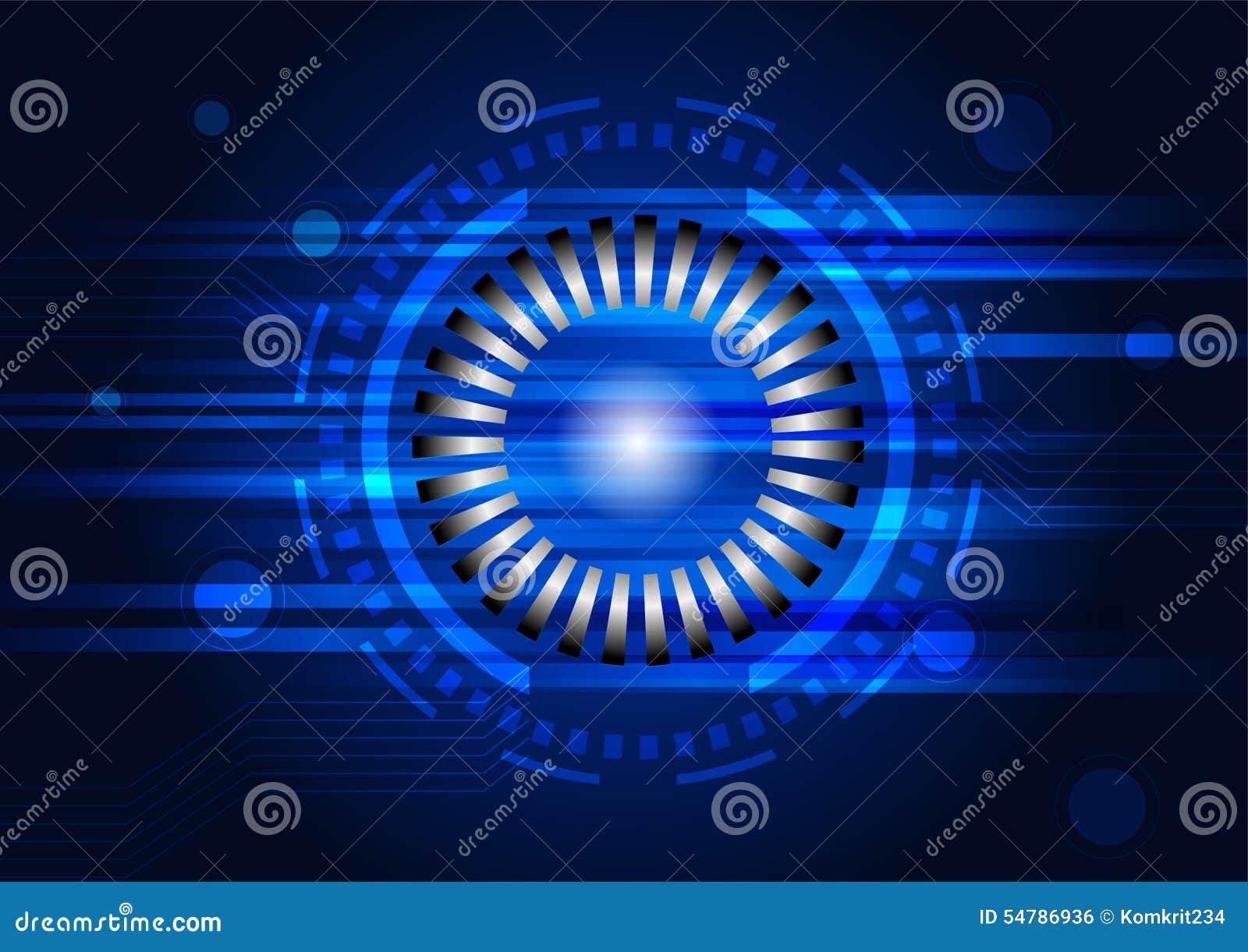 Circle Abstract Technology with Circuit Line Vector Stock Vector ...