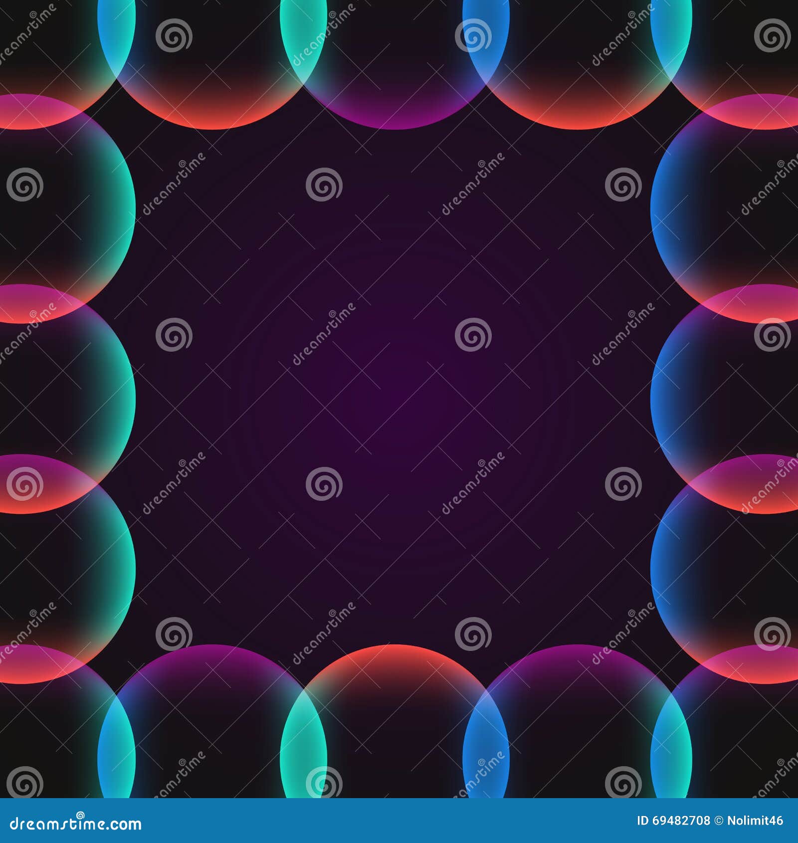 Circle Abstract Vibrant Border Stock Vector - Illustration of business ...