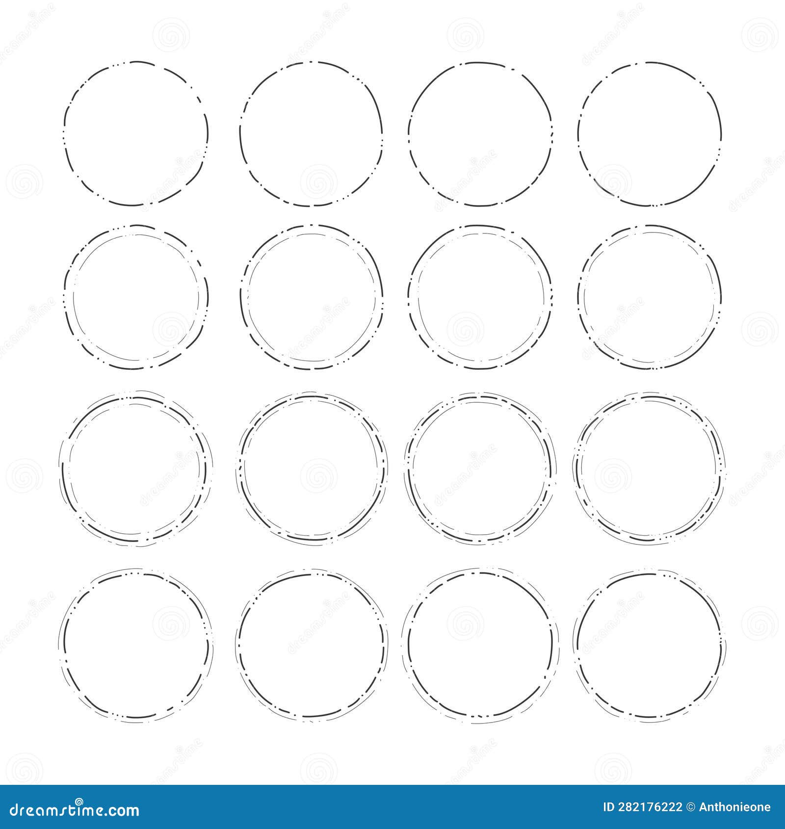 Circle Aesthetic Frame Art Decoration Isolated Vector Illustration ...