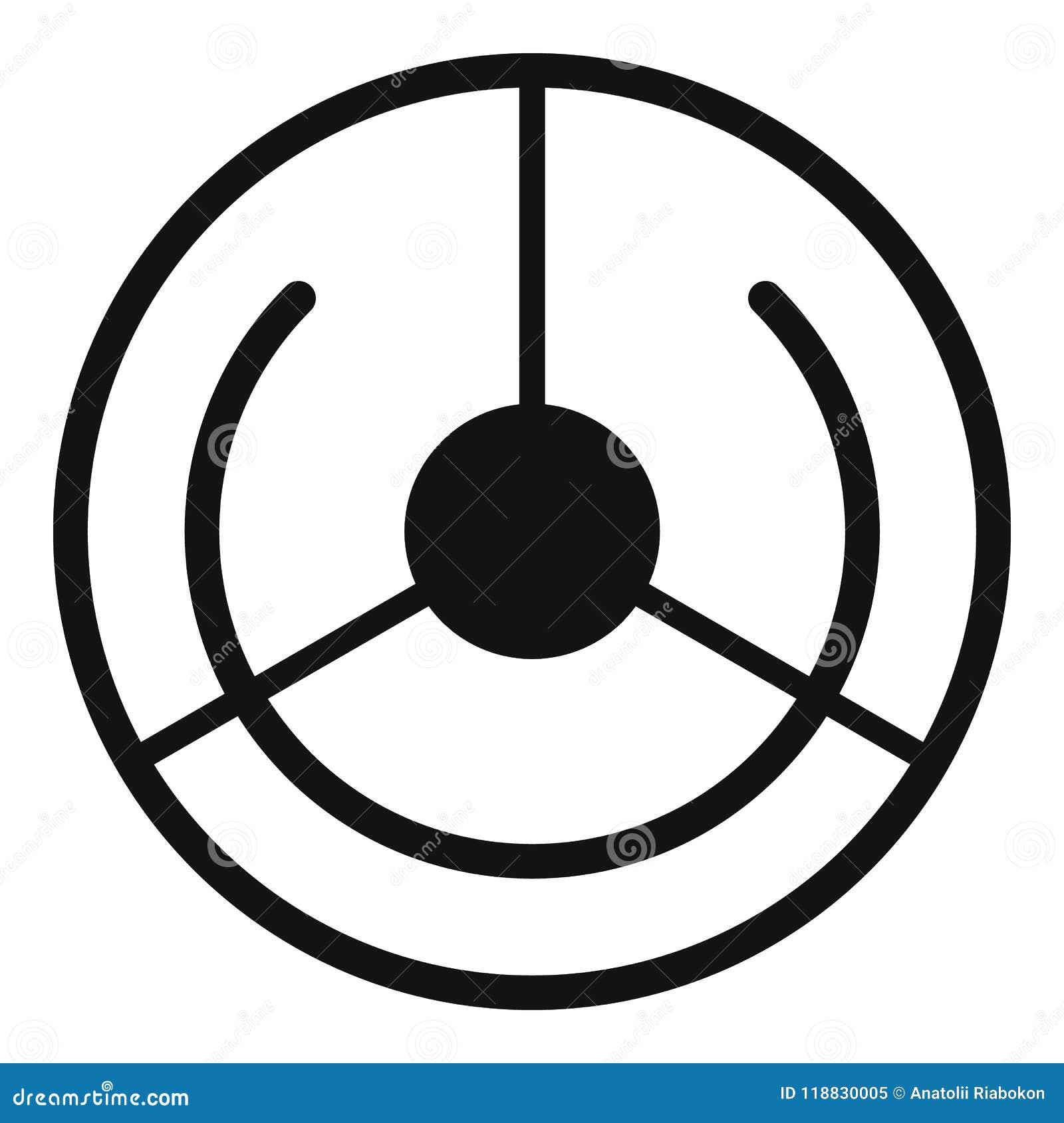 Circle Aim Target Icon, Simple Style Stock Vector - Illustration of ...