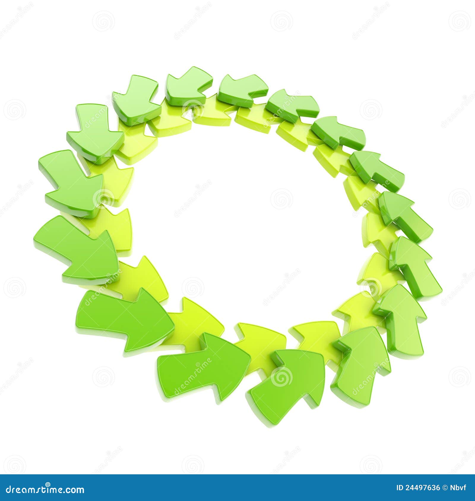 Circle Aligned Attention Arrows Isolated Stock Illustration ...