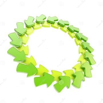 Circle Aligned Attention Arrows Isolated Stock Illustration ...