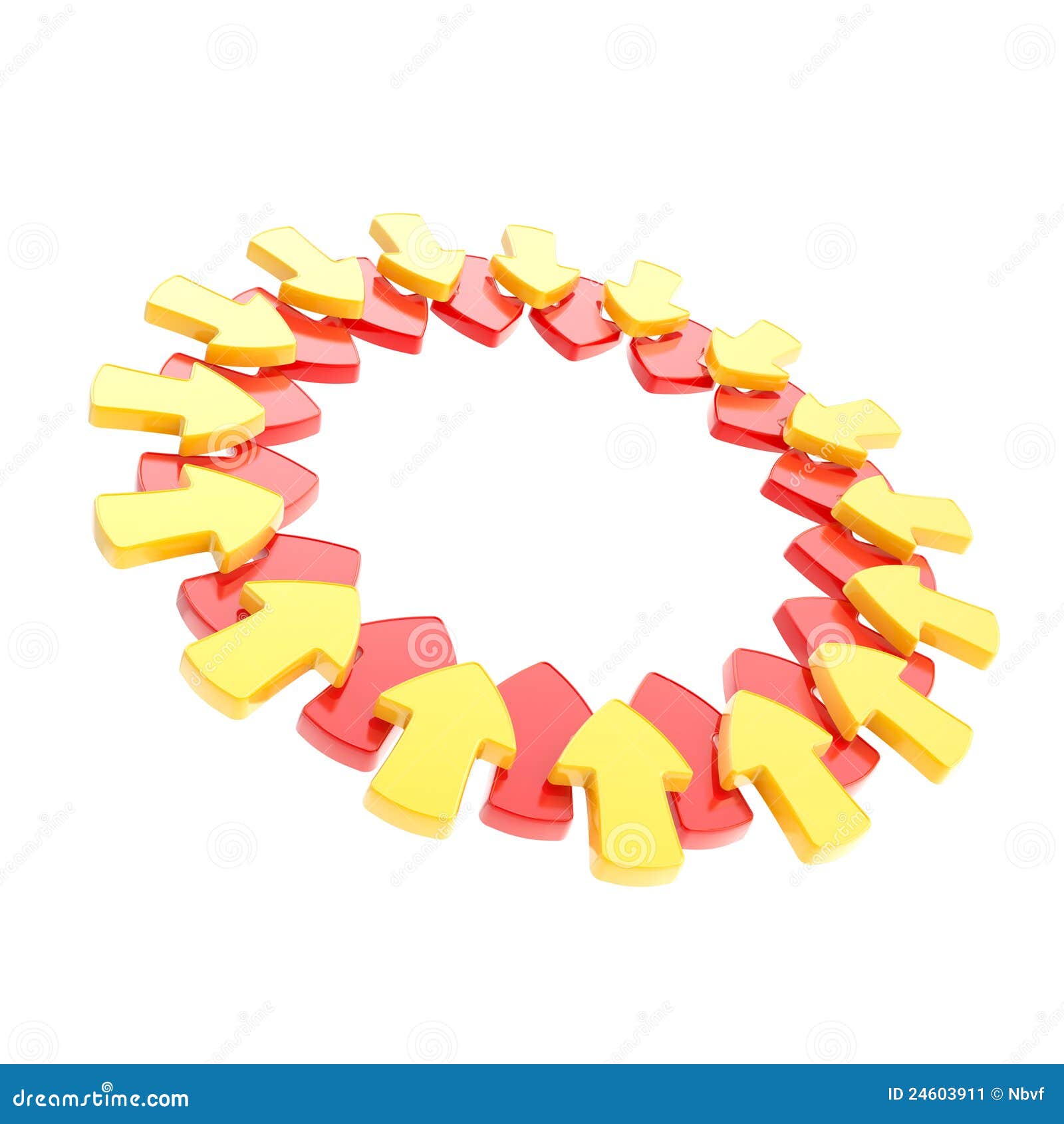 Circle Aligned Attention Arrows Isolated Stock Illustration ...