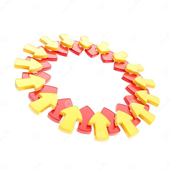 Circle Aligned Attention Arrows Isolated Stock Illustration ...