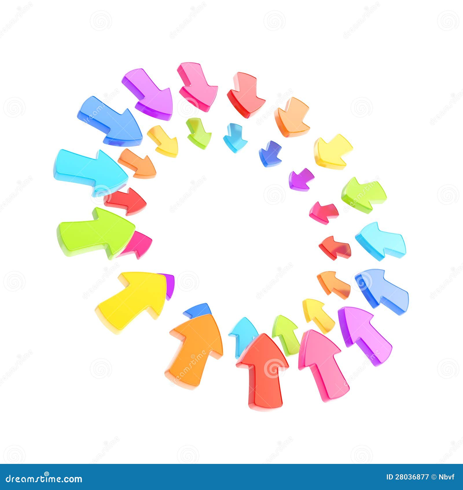 Circle Aligned Attention Arrows Isolated Stock Illustration ...