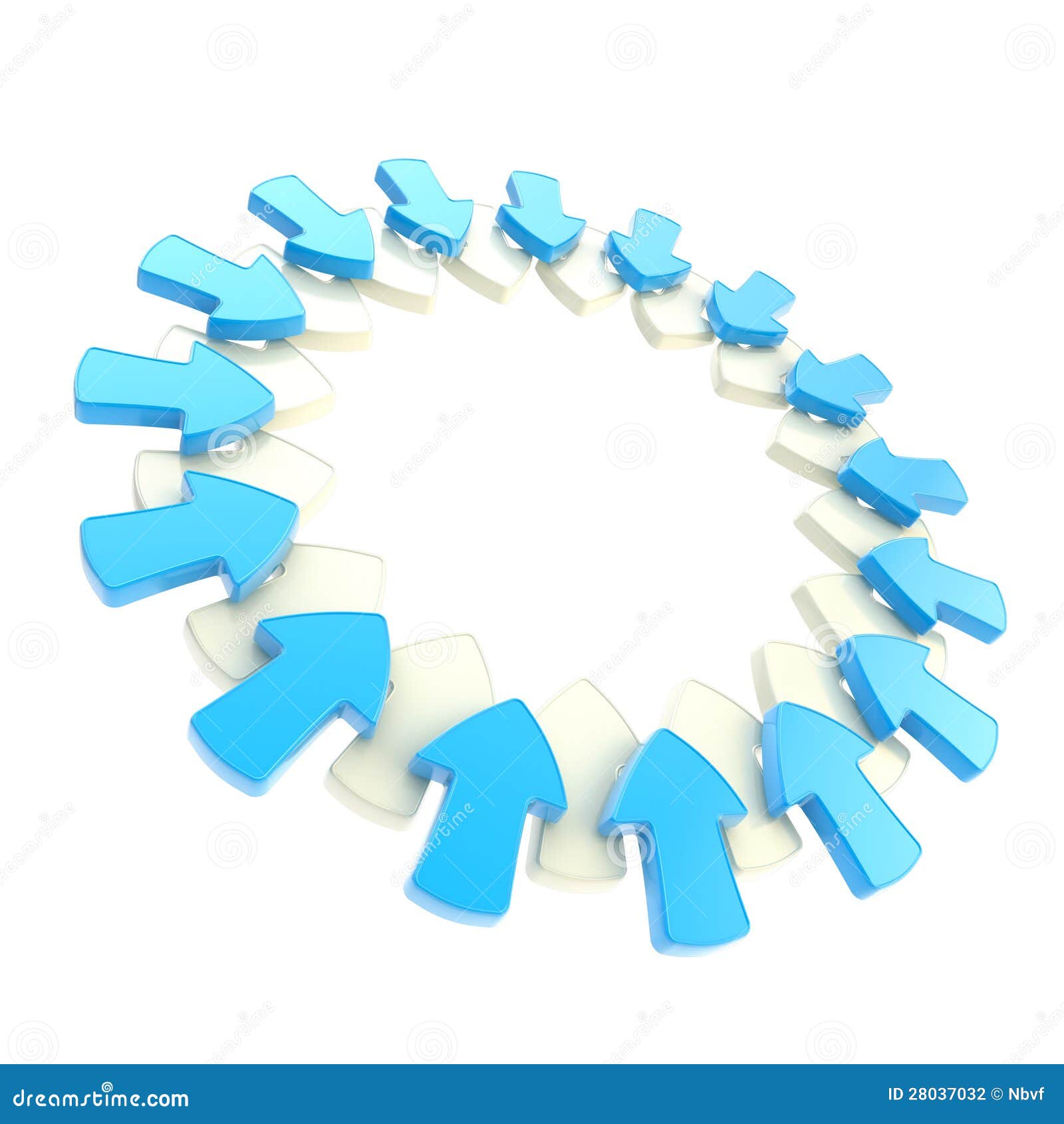 Circle Aligned Attention Arrows Isolated Stock Illustration ...