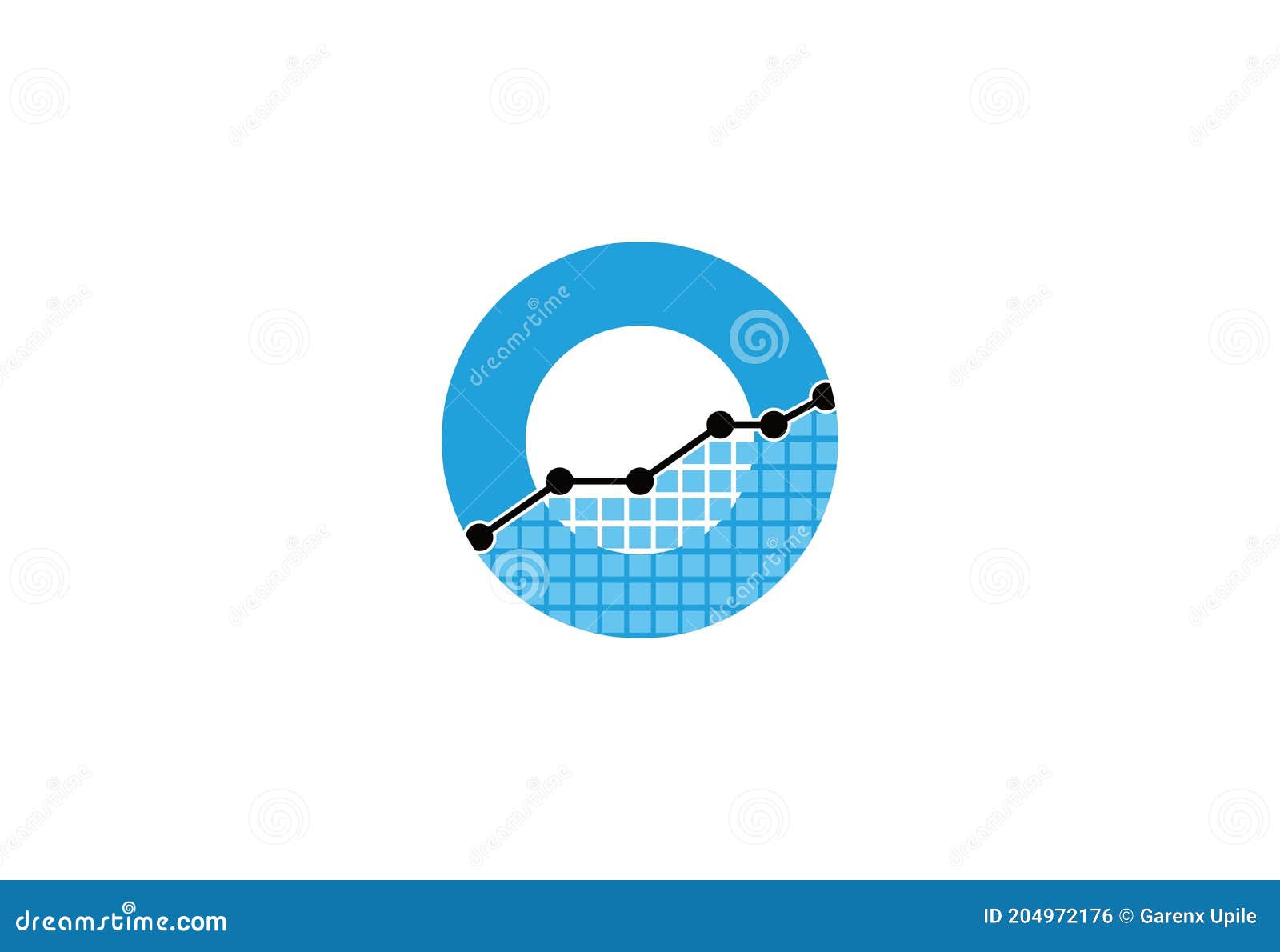 Circle Analysis Logo, Trading Logo, Finance Logo, Growing Graph Symbol ...