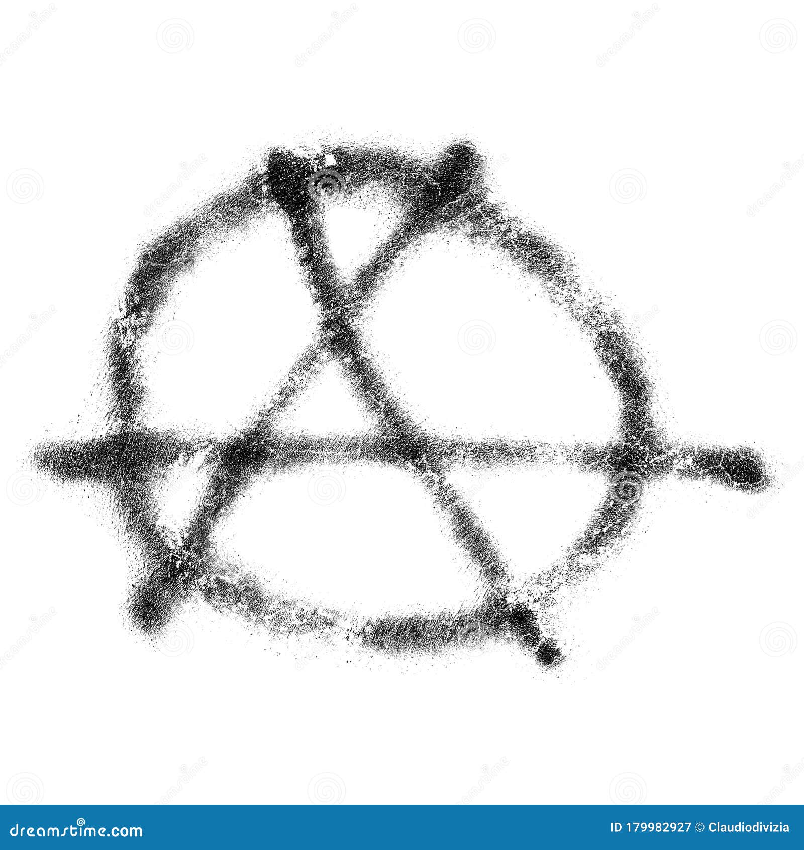 Circle a Anarchy Symbol Isolated Over White Stock Illustration ...