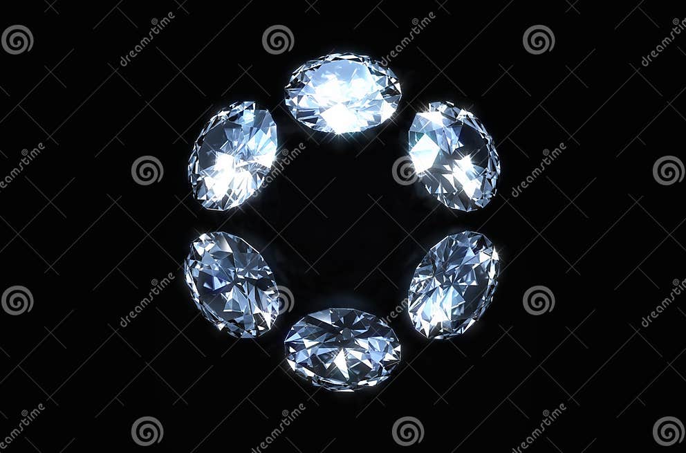 Circle Array of Diamonds stock illustration. Illustration of gemstone ...