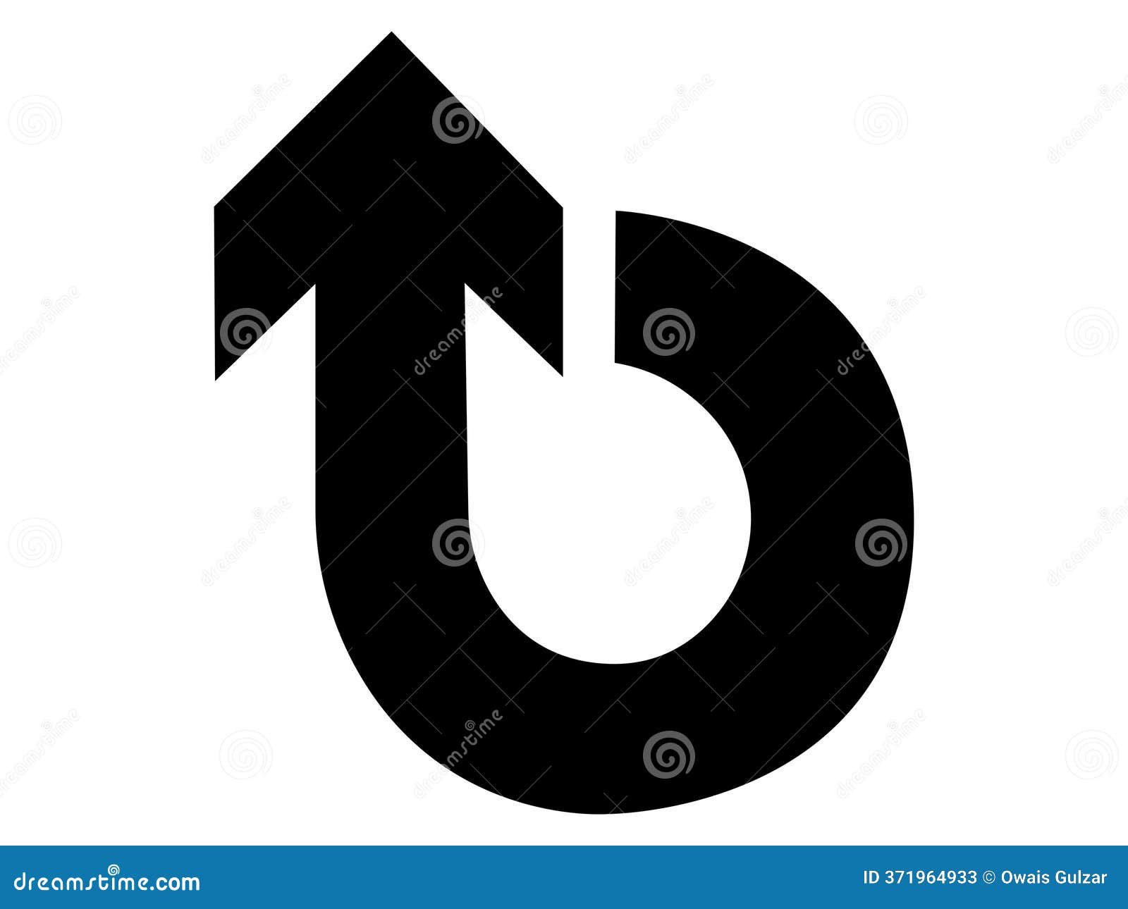 360 Degree Loop Arrow Icon Vector Illustration | CartoonDealer.com ...