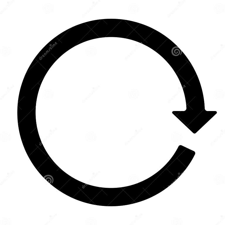 Circle Arrow Icon. Cycle, Resumption , Repeat Concept Stock ...