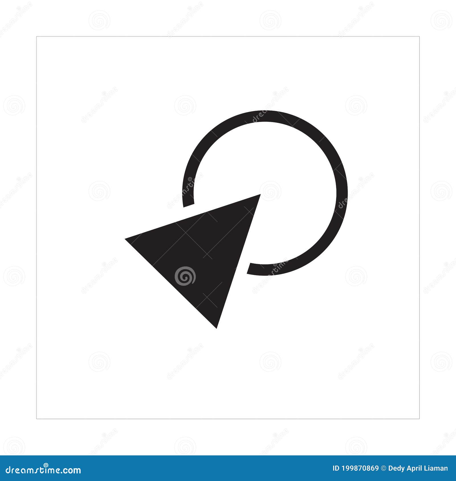 Circle and Arrow Logo Design Stock Illustration - Illustration of ...