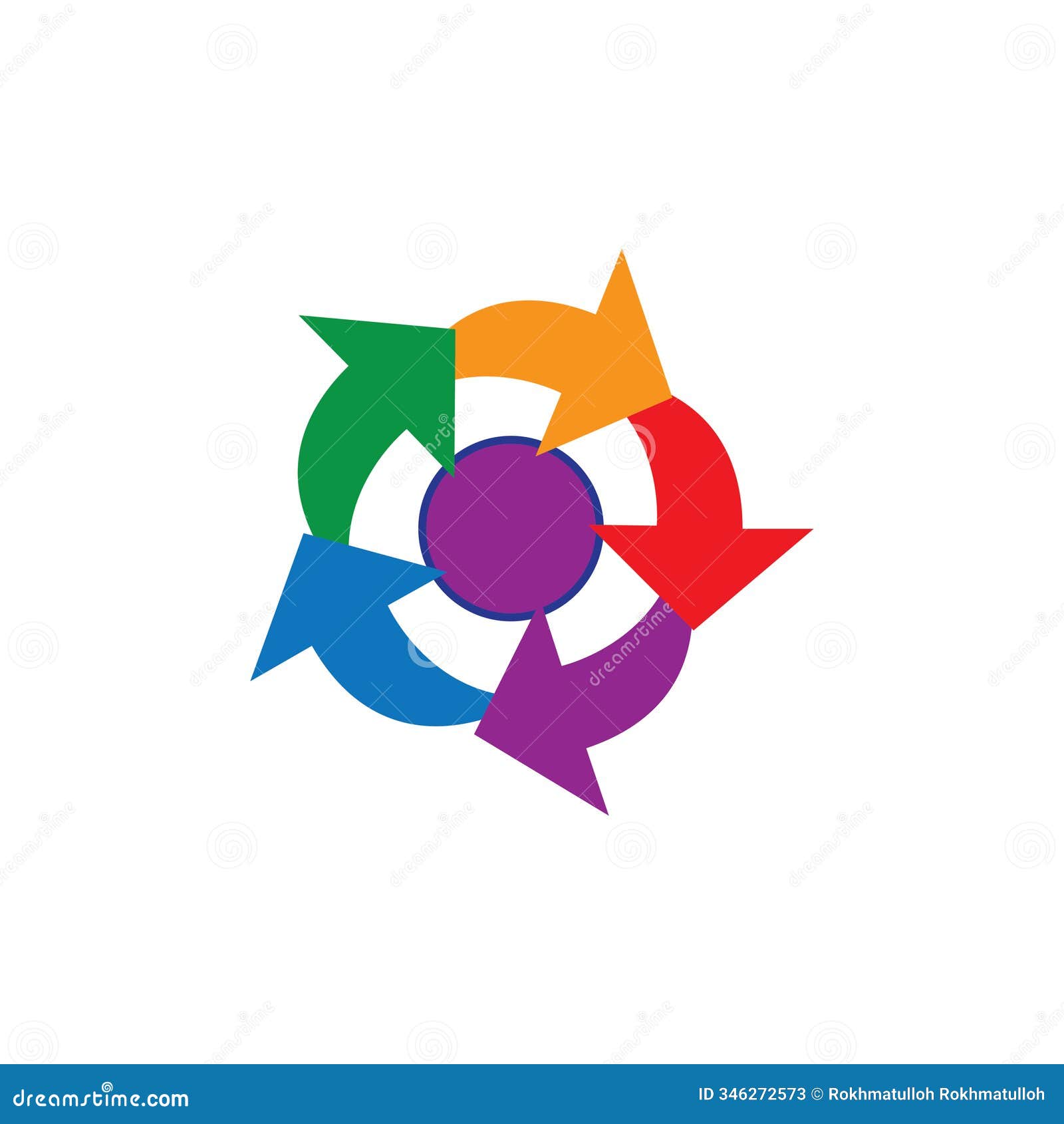 Circle Arrow Logo Design Vector Illustration Stock Illustration ...