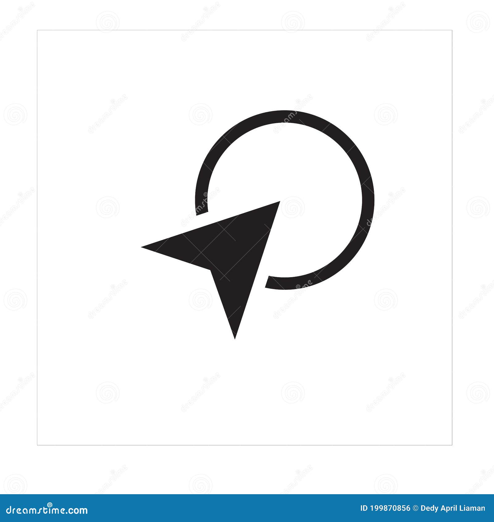 Circle and Arrow Logo Design Stock Illustration - Illustration of logo ...