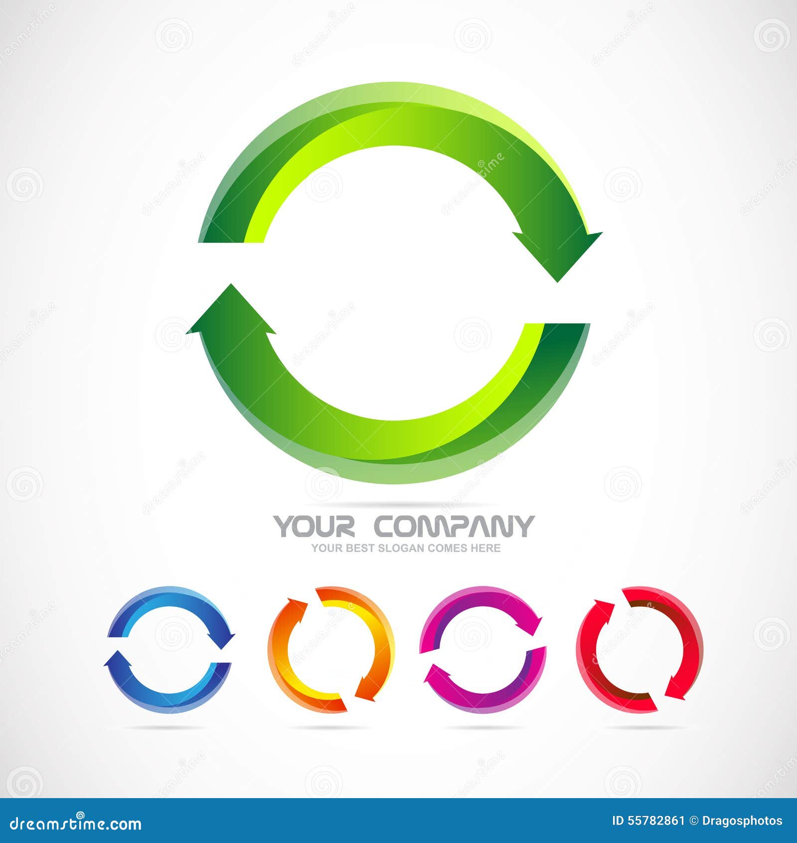 Circle arrow logo recycle stock vector. Illustration of element - 55782861
