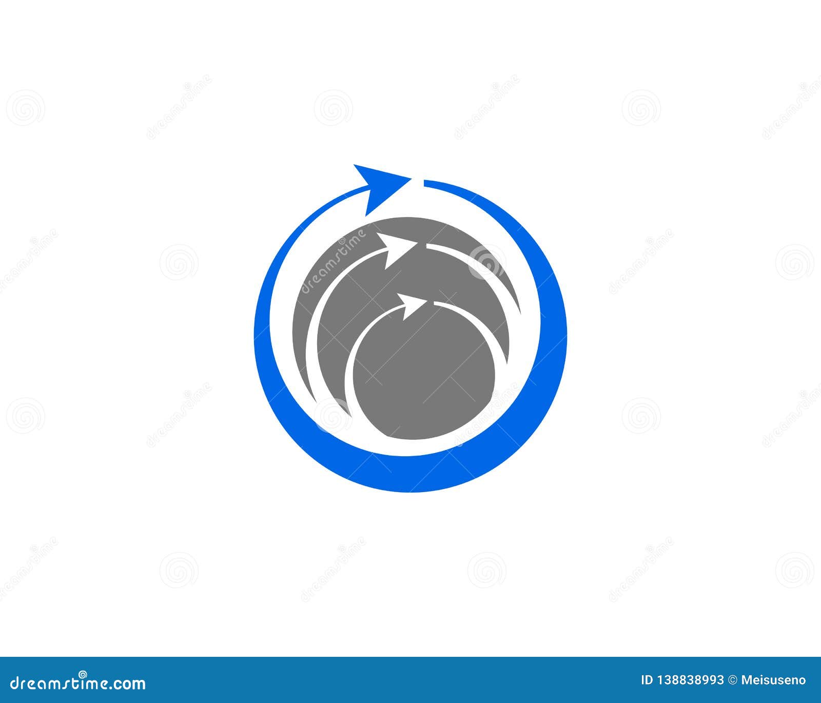 Circle Arrow Logo Template Vector Design Stock Vector - Illustration of ...