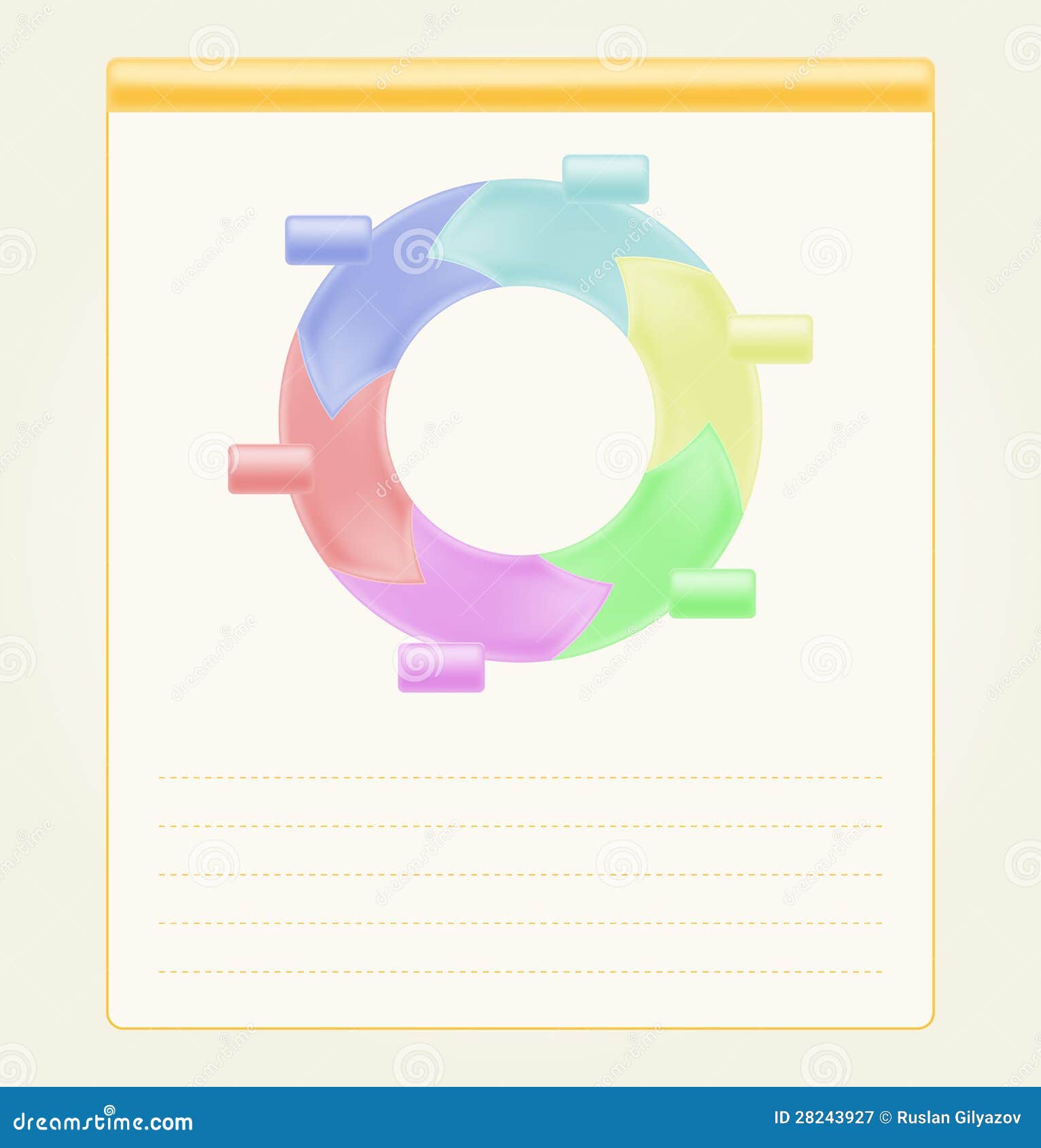 Circle arrow multicolor stock vector. Illustration of green - 28243927