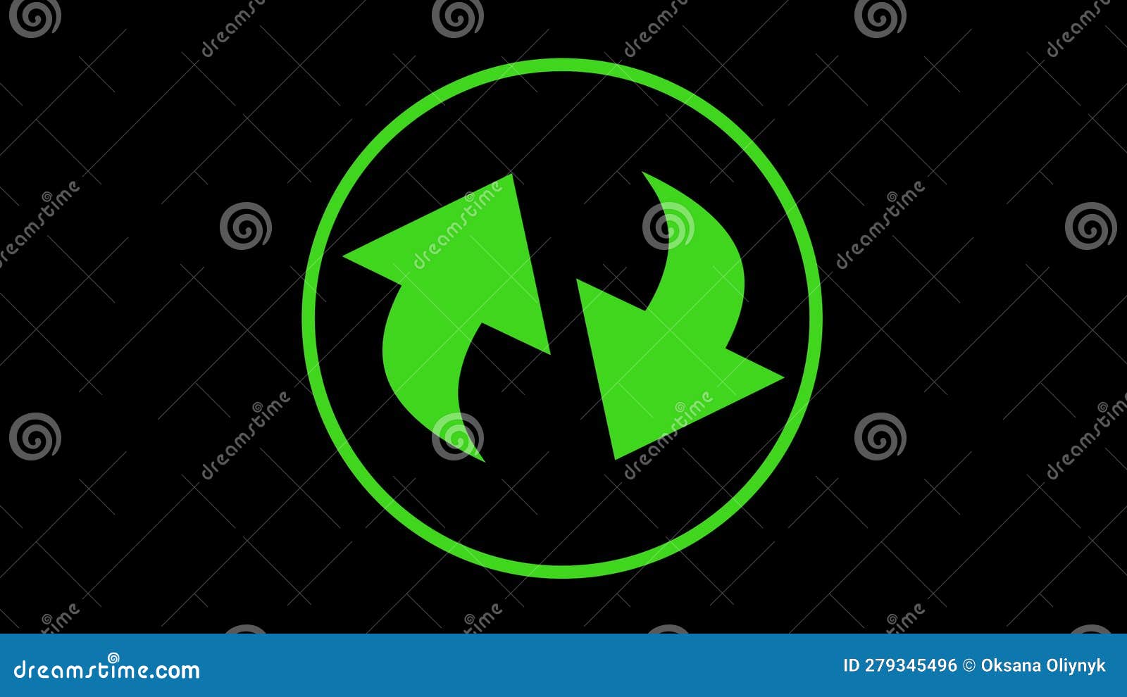 Circle Arrow, Refresh, Rotation Animation. Two Arrow Recycle Sign ...