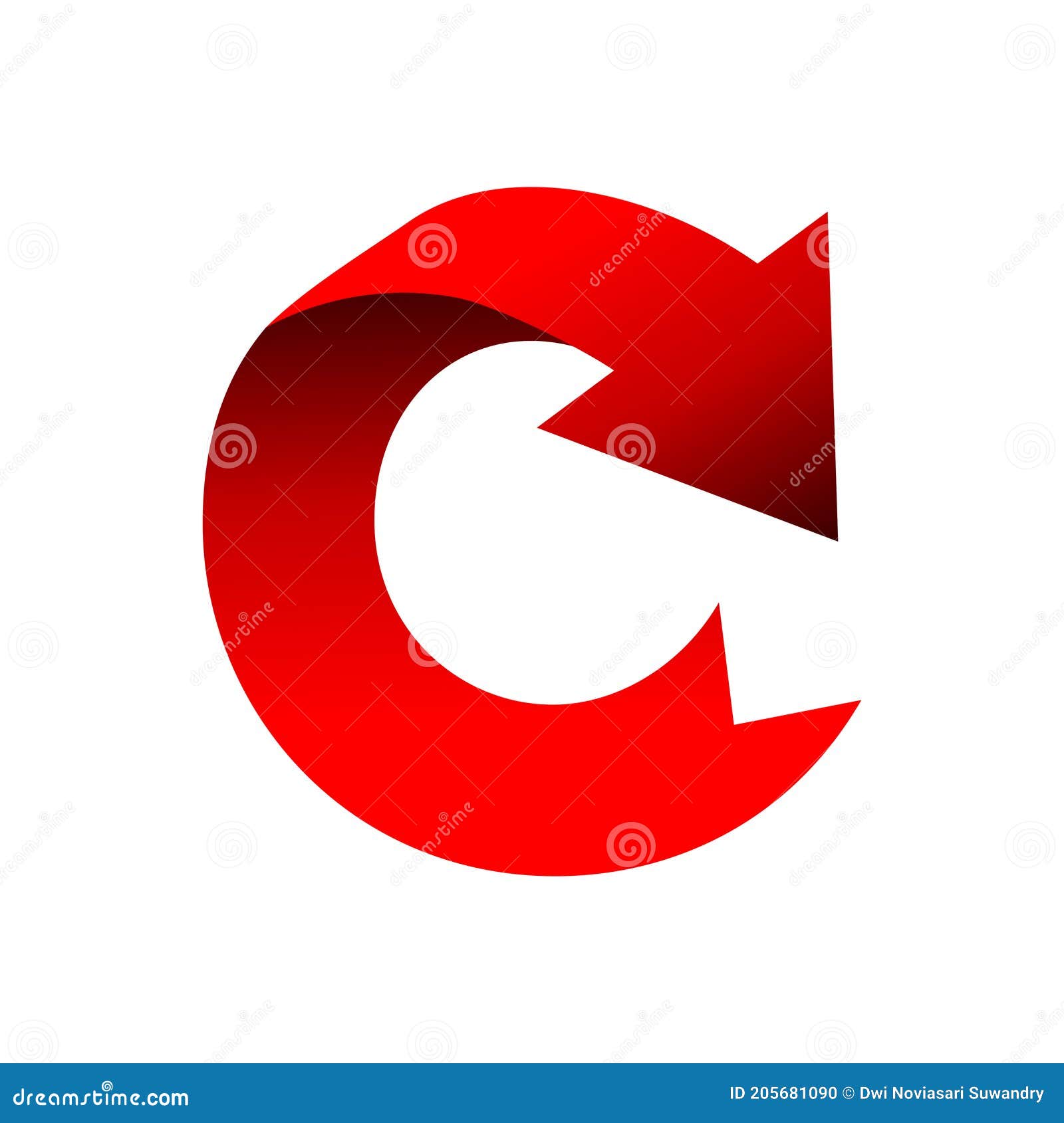 Circle Arrow Ribbon Direction Vector Image Stock Vector - Illustration ...