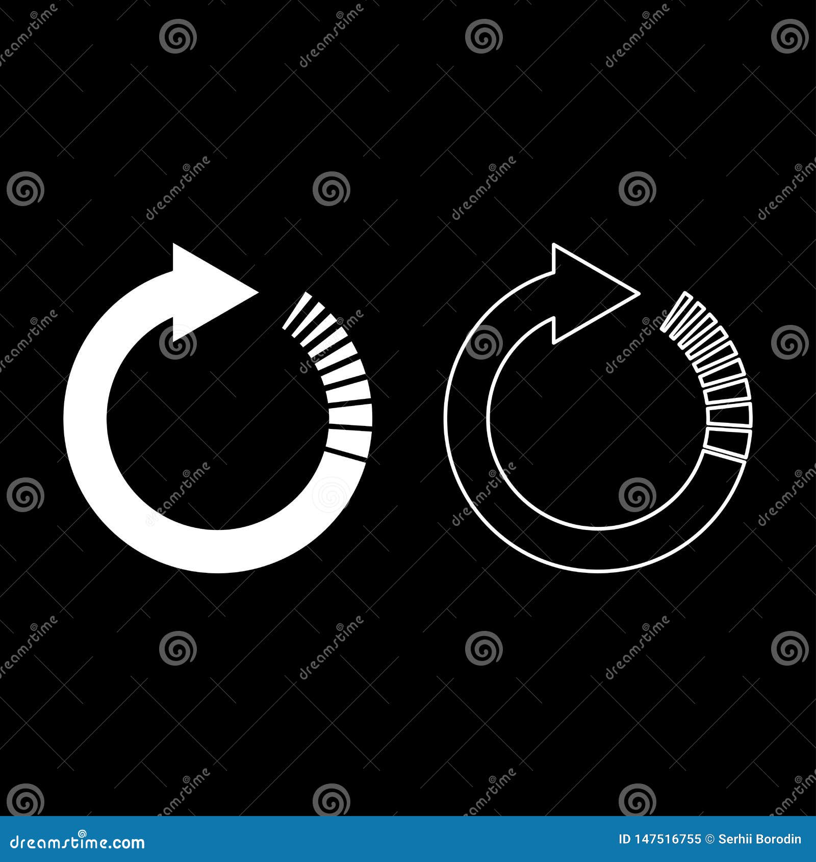 Circle Arrow with Tail Effect Circular Arrows Refresh Update Concept ...