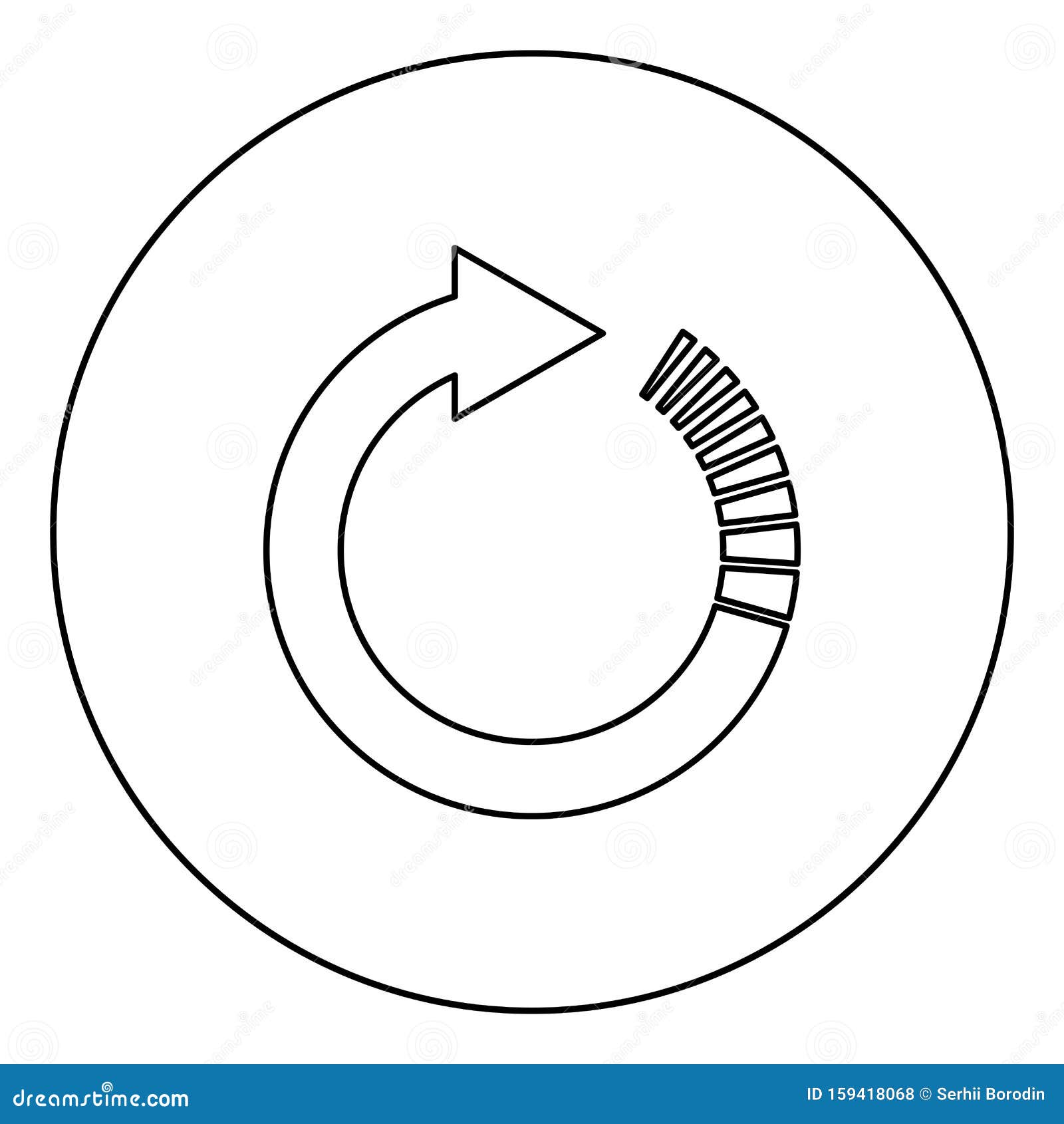 Circle Arrow with Tail Effect Circular Arrows Refresh Update Concept ...