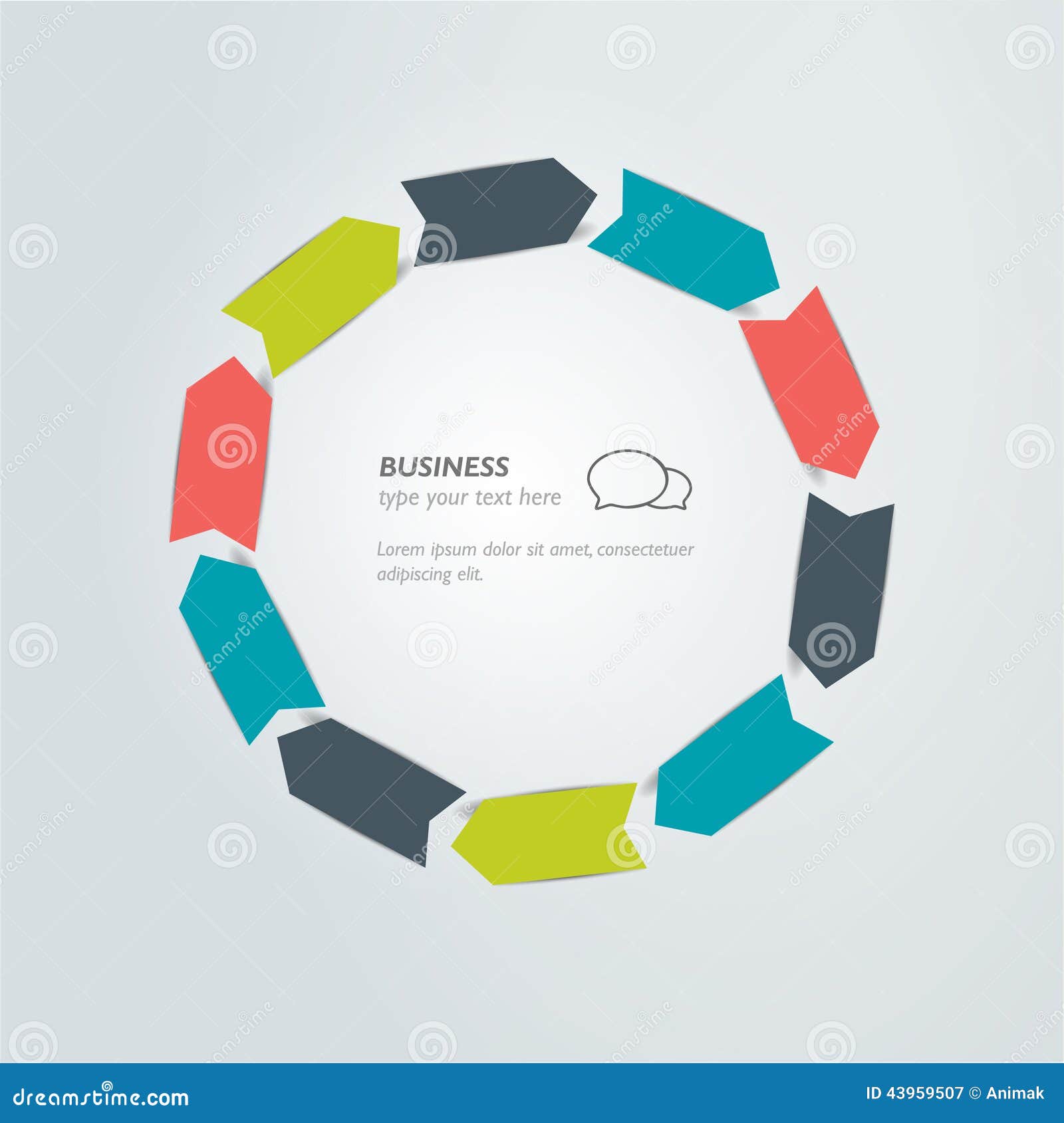 Circle Arrow Template. Step by Step Numbered Banne Stock Vector ...