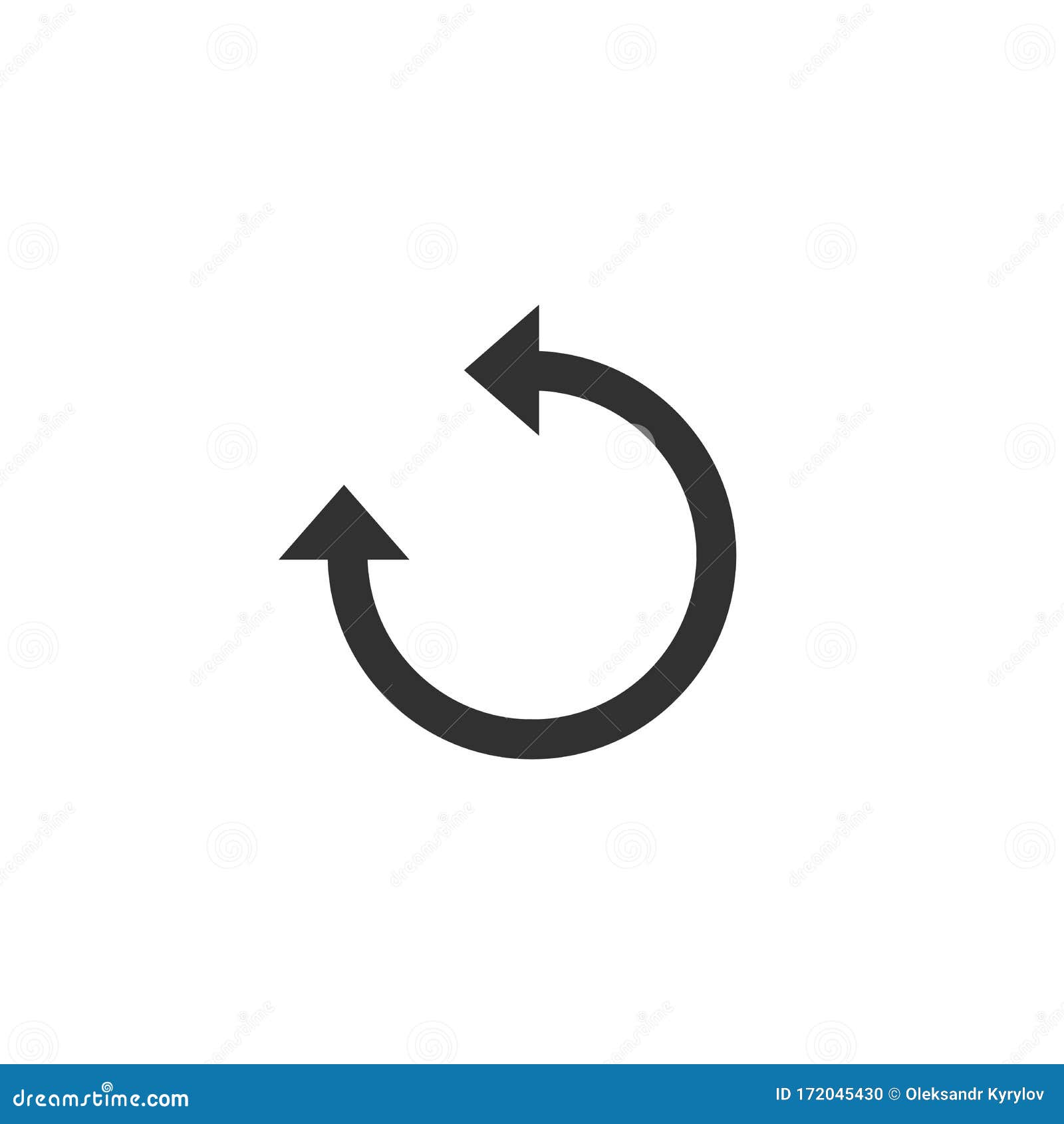 Circle Arrow with Two Arrow Pointers. Stock Vector Illustration ...