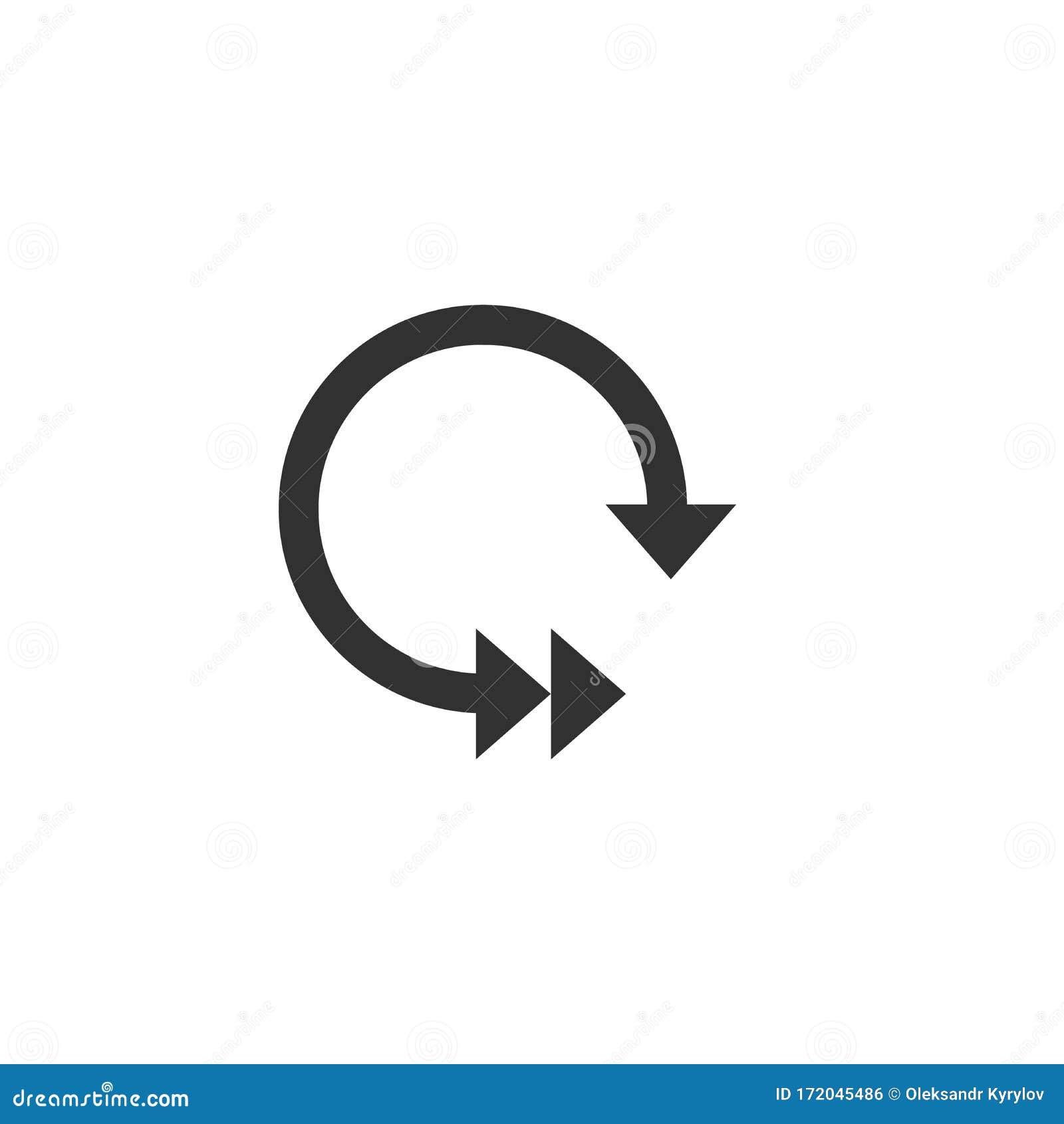 Circle Arrow with Two Arrow Pointers. Stock Vector Illustration ...