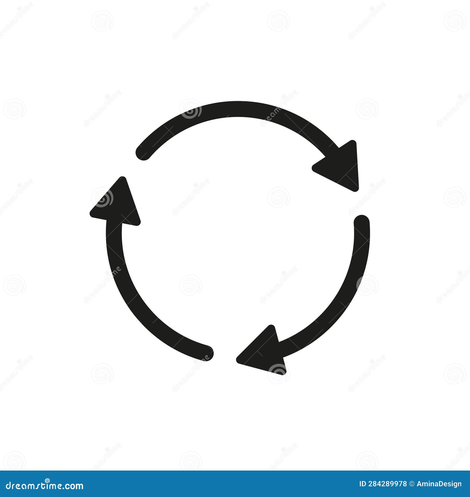 Circle Arrow Vector Icon. Recycling Icon Stock Vector - Illustration of ...