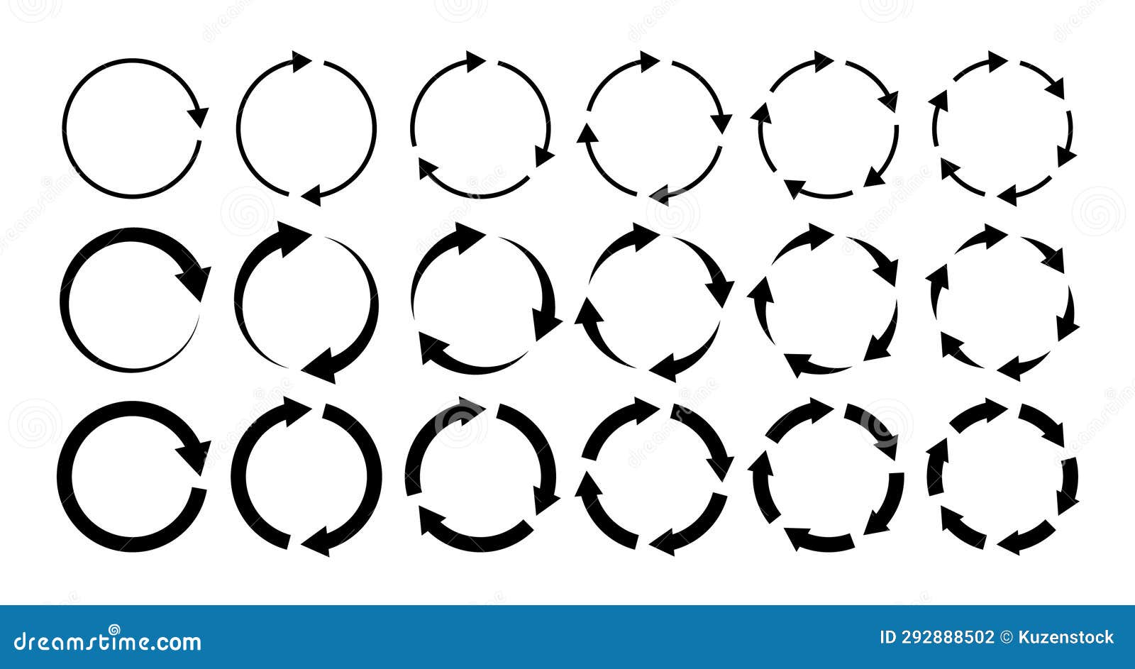 Circle Arrows Circular Process Rotate Infographic Element Round Step Loop Sync Loading Arrow