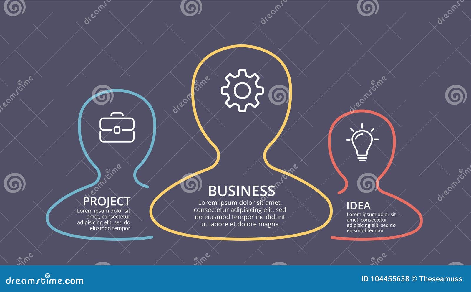 Vector Linear Teamwork People Infographic, Brainstorming Diagram ...